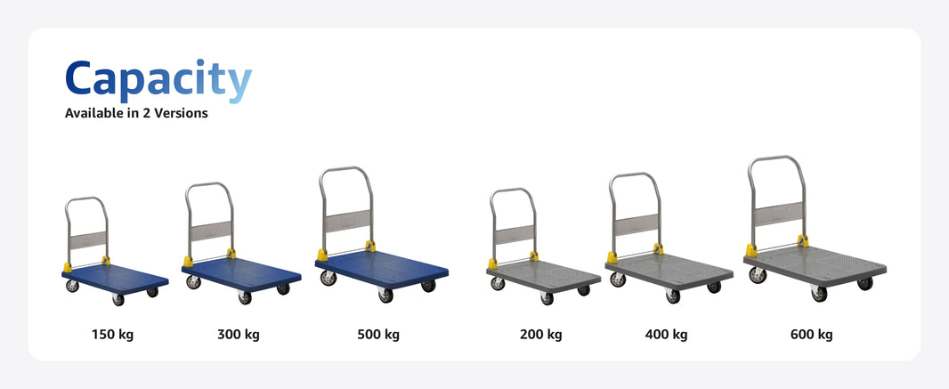 Buy Equal 400kg Capacity Plastic Folding Platform Trolley Online