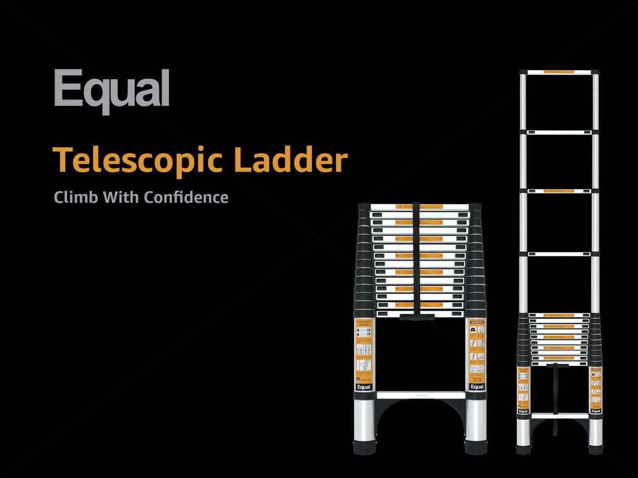 Buy Equal 17ft Aluminum Folding Telescopic Ladder for home